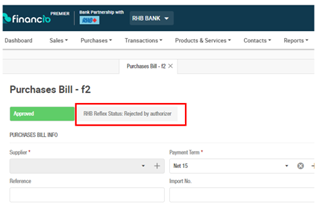 [RHB] Payment Status Update Definition – Knowledge Base | Financio