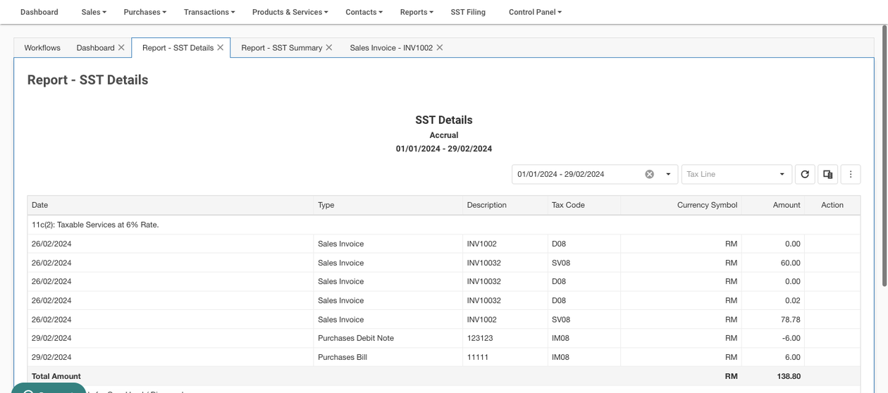 SST New 8% Tax Rate: SST Report – Knowledge Base | Financio