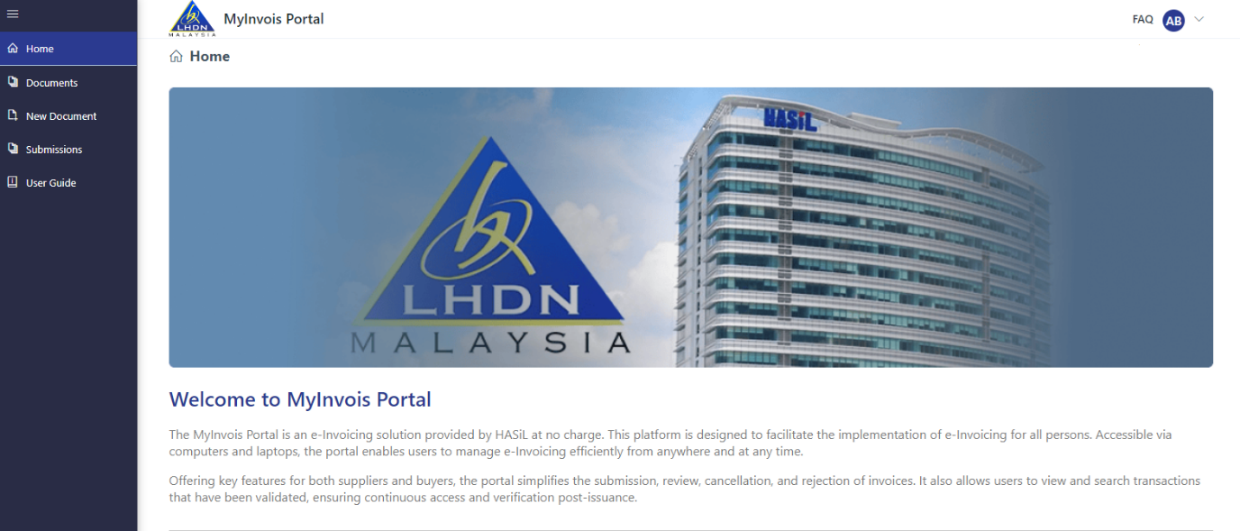 One Time Setup at MyInvois Portal – Knowledge Base | Financio