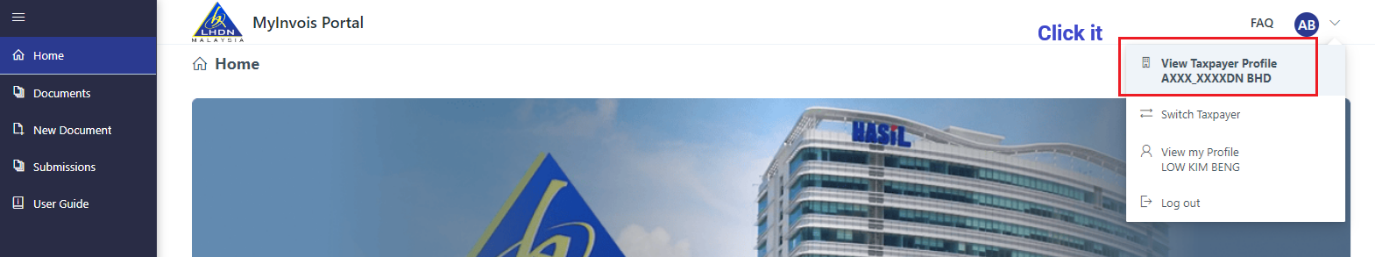 One Time Setup at MyInvois Portal – Knowledge Base | Financio